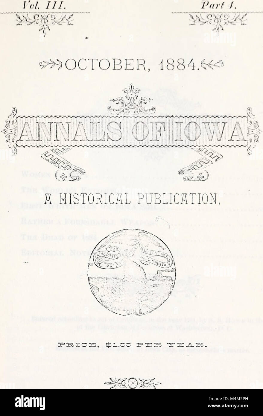 The *Annals of Iowa* (1882) is a historical publication that chronicles ...