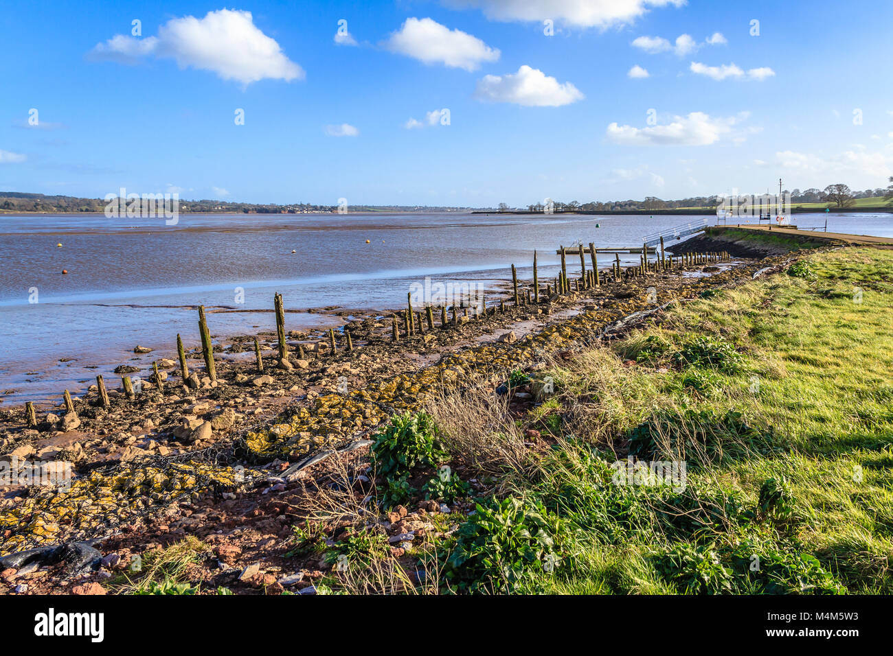 The River Exe Estuary from the Turf Hotel, near Topsham, Devon ...