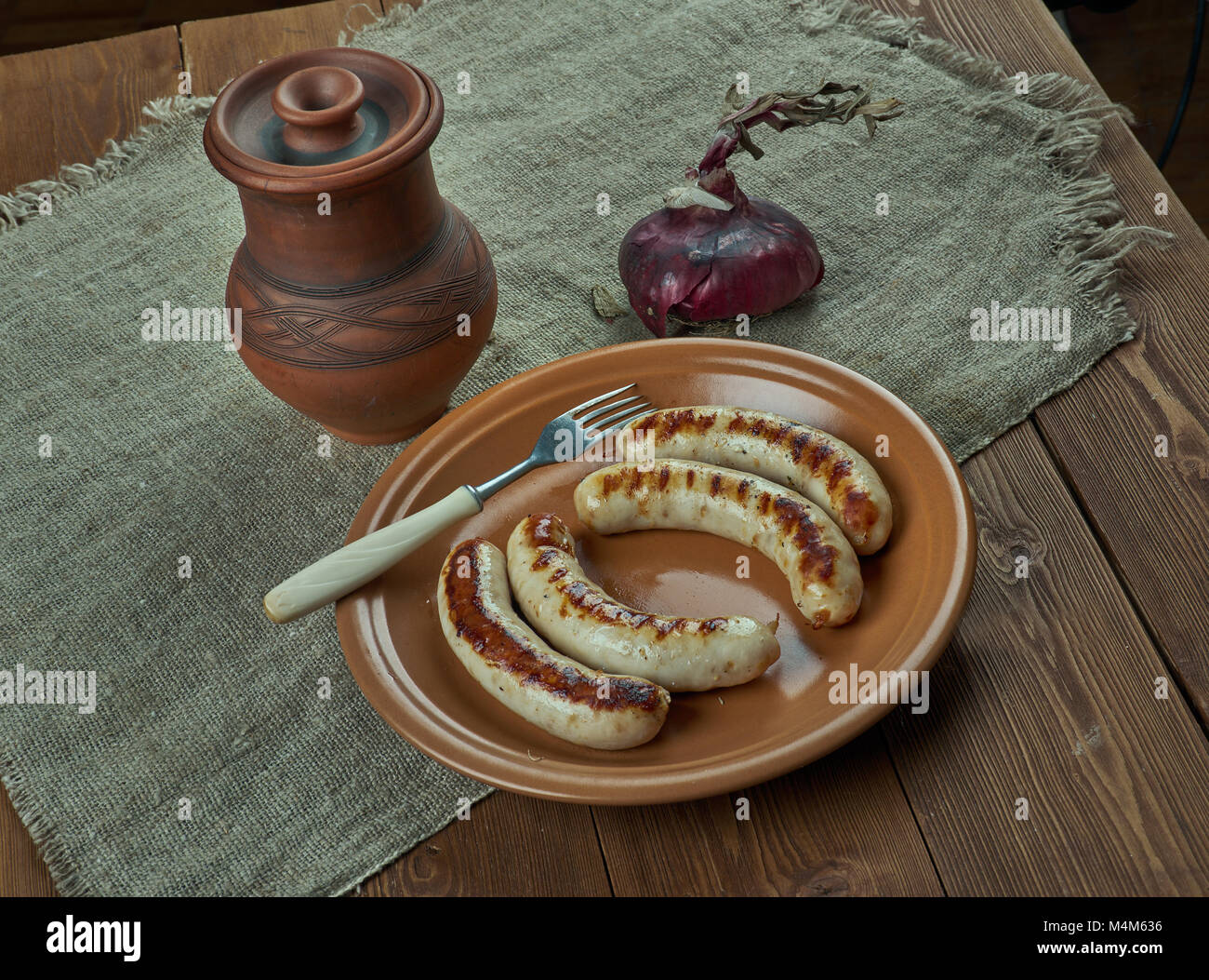 Romanian sausages Virsli Stock Photo - Alamy
