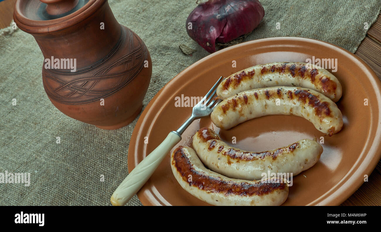 Romanian sausages Virsli Stock Photo - Alamy