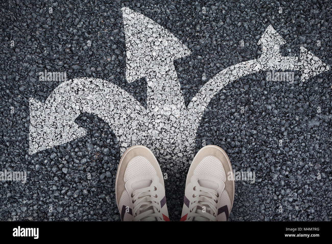 Road double arrow hi-res stock photography and images - Alamy