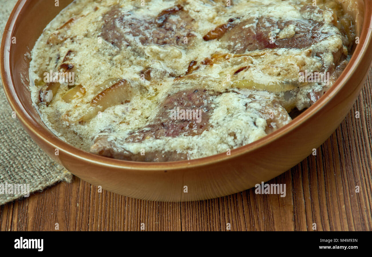 Finnish fried pork loin Stock Photo - Alamy