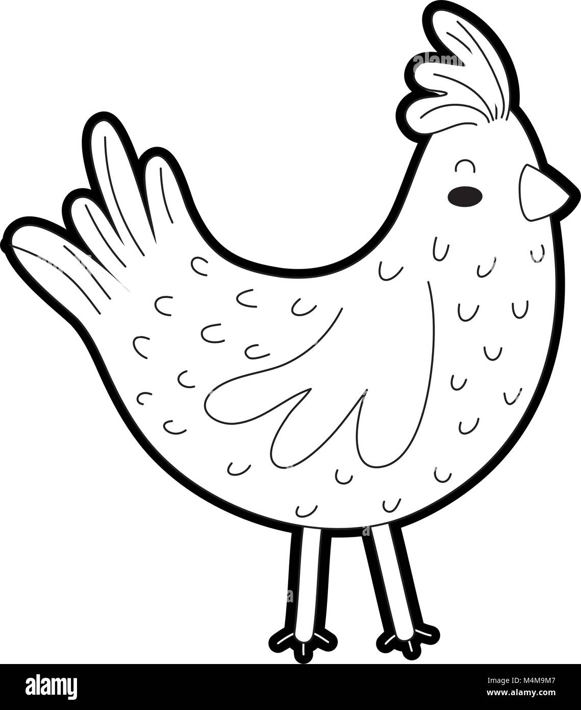 Cartoon Chicken Animal Outline Vector High Resolution Stock Photography ...