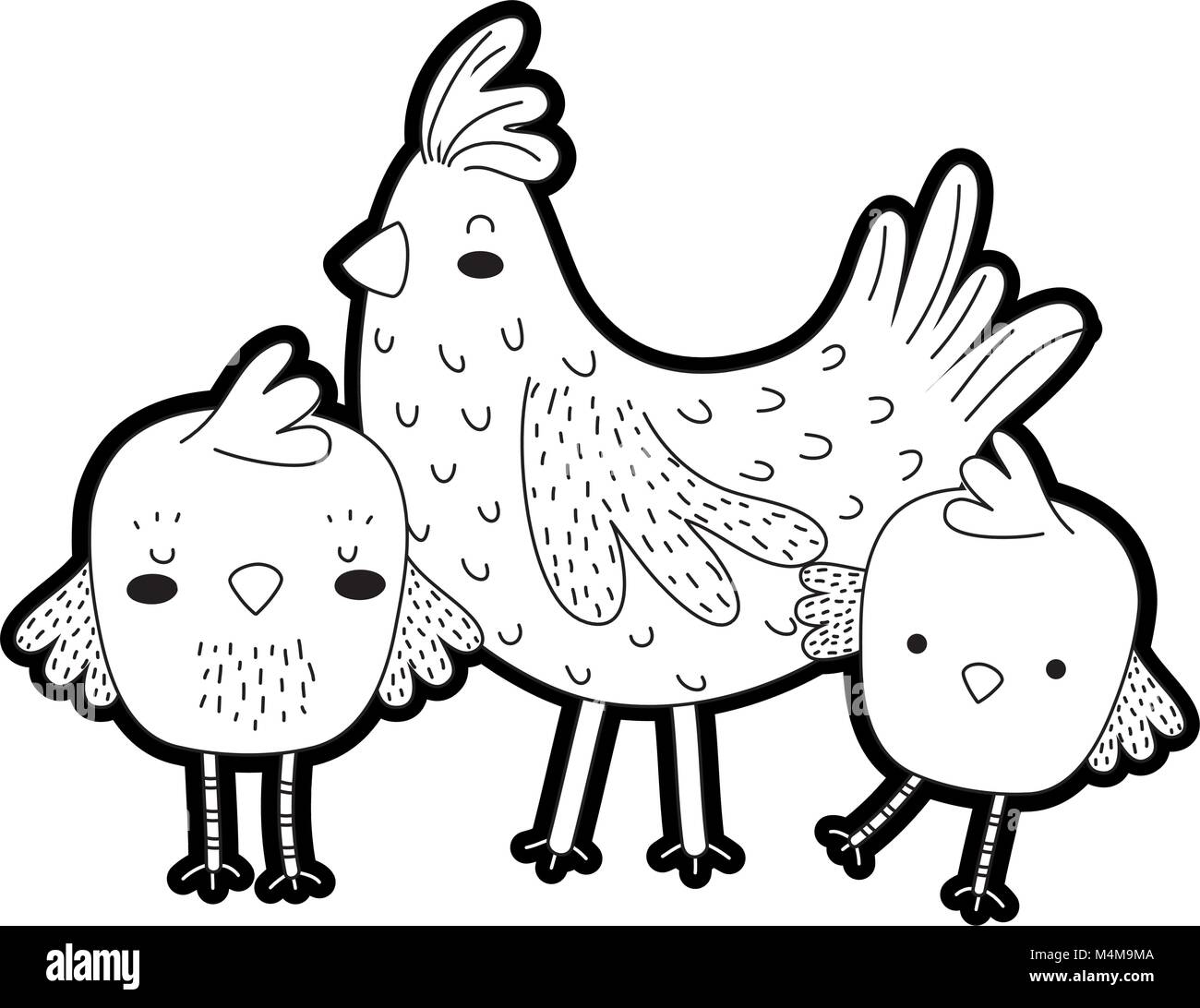 Hen outline Black and White Stock Photos & Images - Alamy
