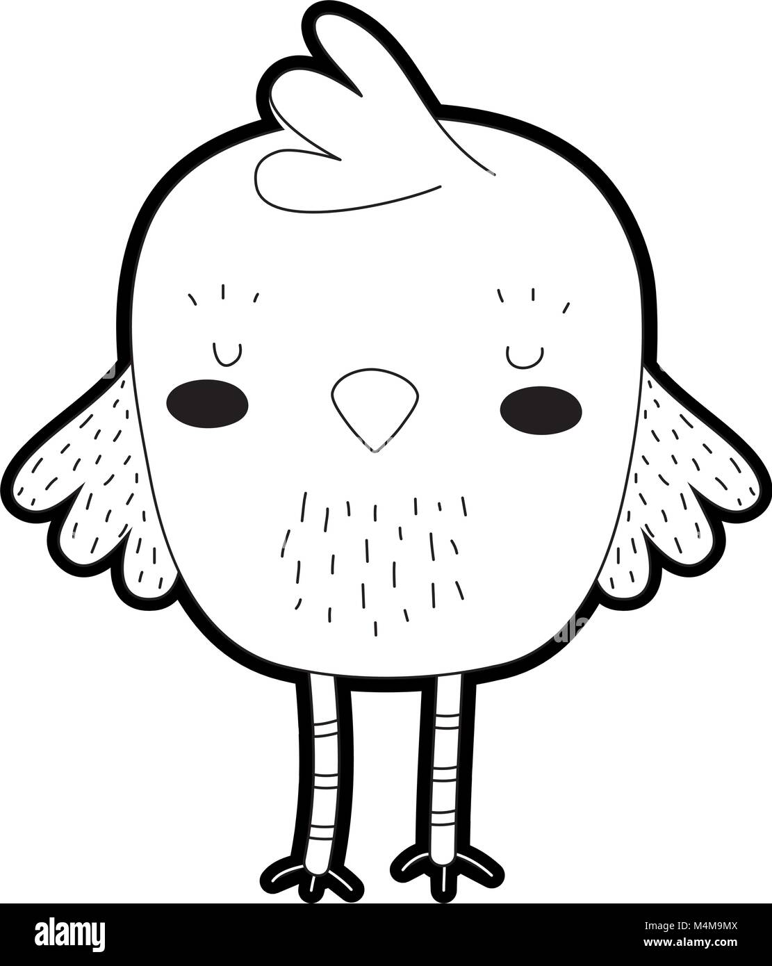 outline chick bird farm animal with wings Stock Vector Image & Art - Alamy