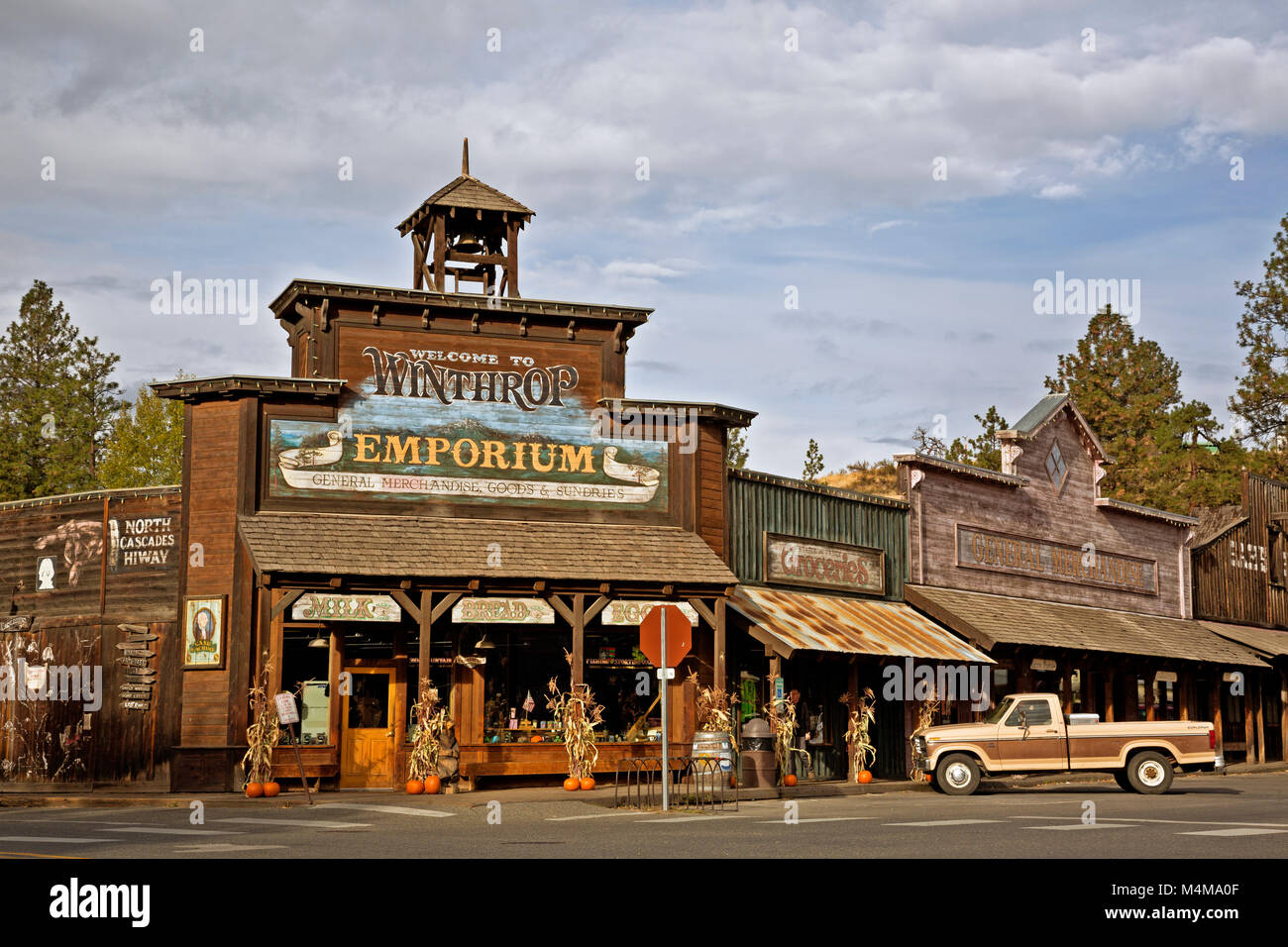 WA13496-00...WASHINGTON - Western themed town of Winthrop located on ...