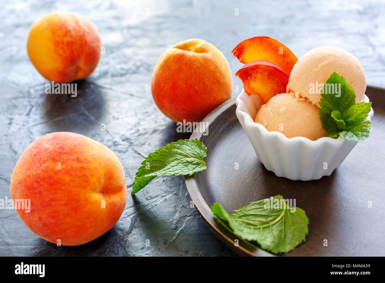 Peach bowl hi-res stock photography and images - Alamy