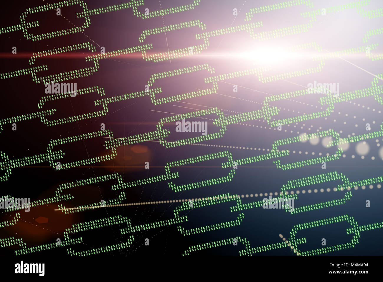 Blockchain concept as futuristic idea of database - 3d rendering Stock ...