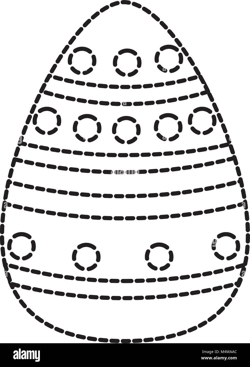 dotted shape egg easter with points and figures decoration Stock Vector ...