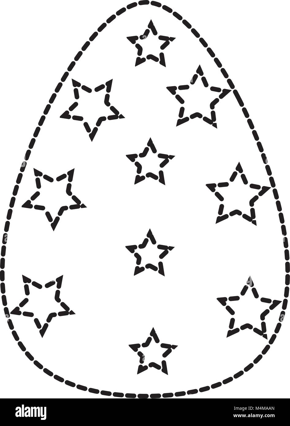 dotted shape egg easter with stars decoration to celebration Stock ...