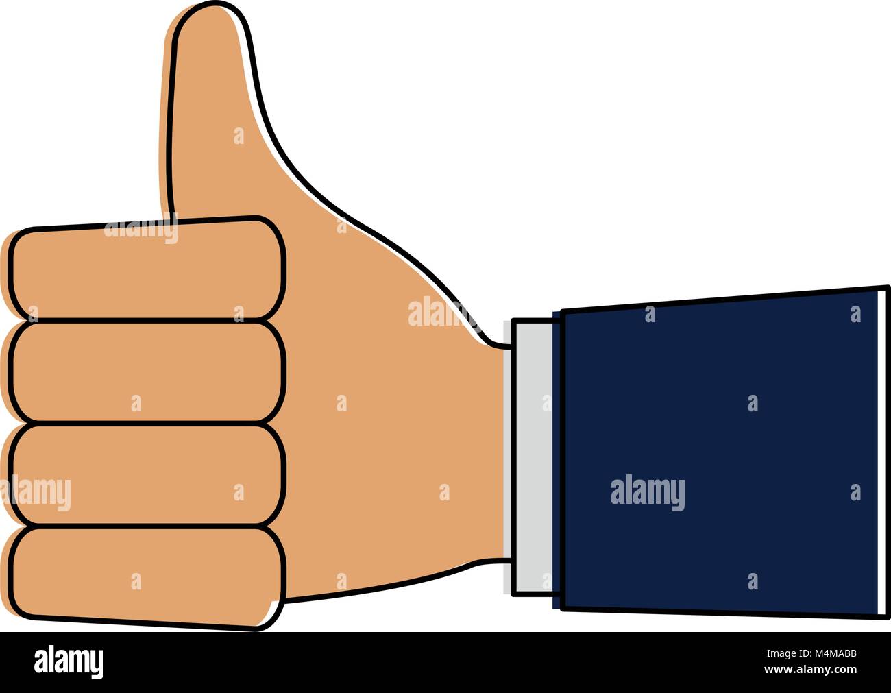 Hand with thumb up symbol Stock Vector Image & Art - Alamy