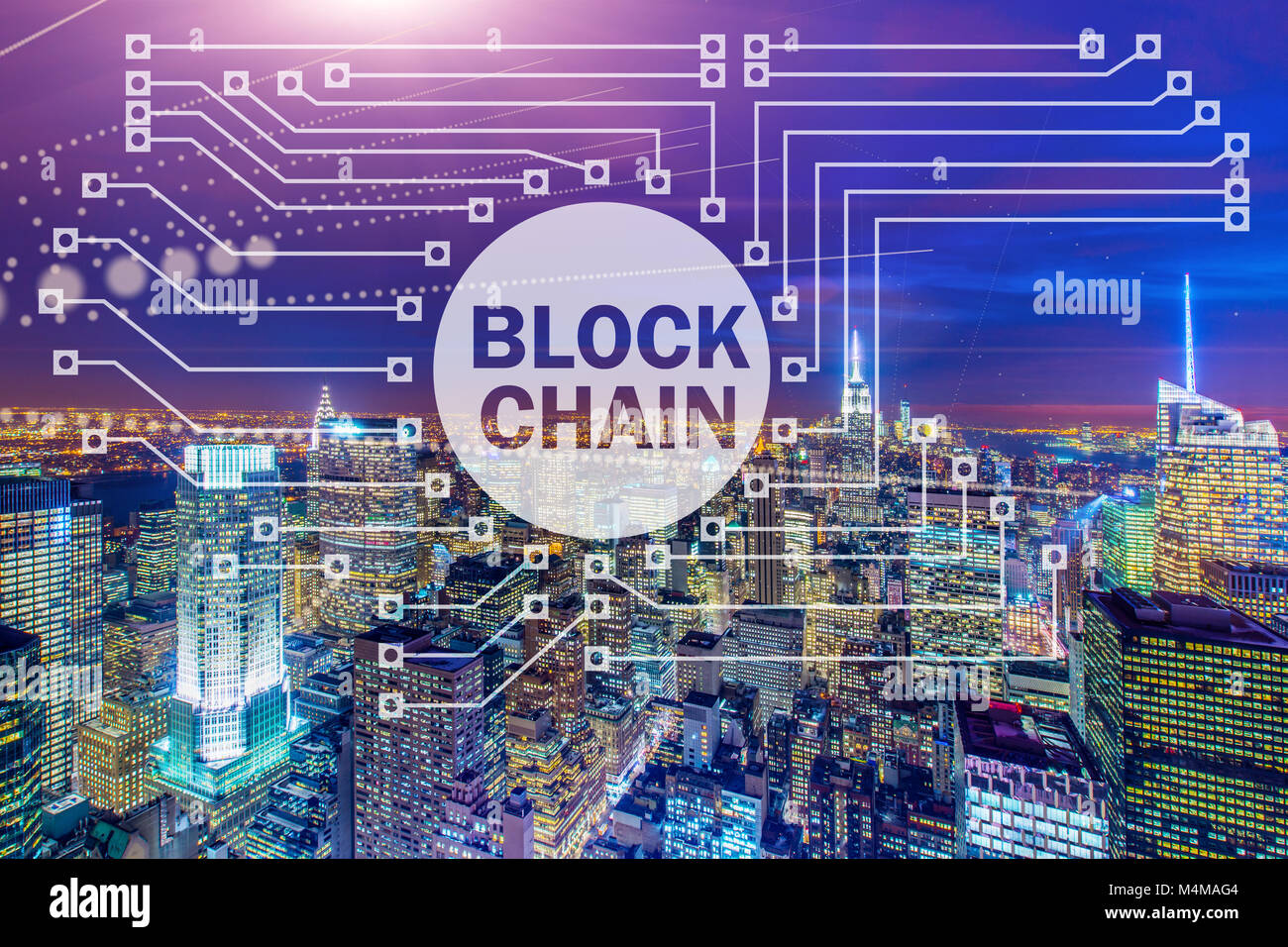Blockchain concept in database management Stock Photo - Alamy