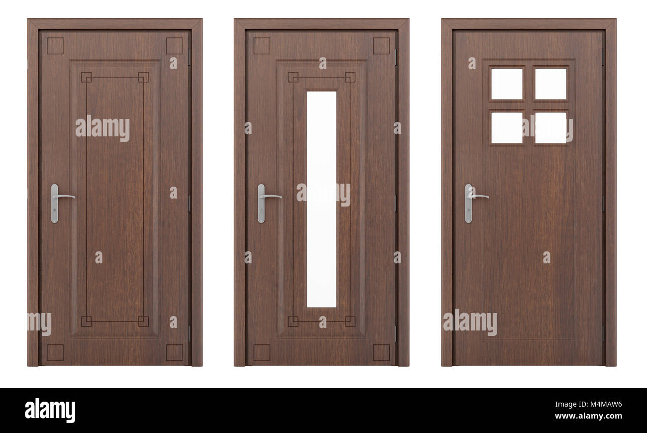 Wooden wooden door Cut Out Stock Images & Pictures - Alamy