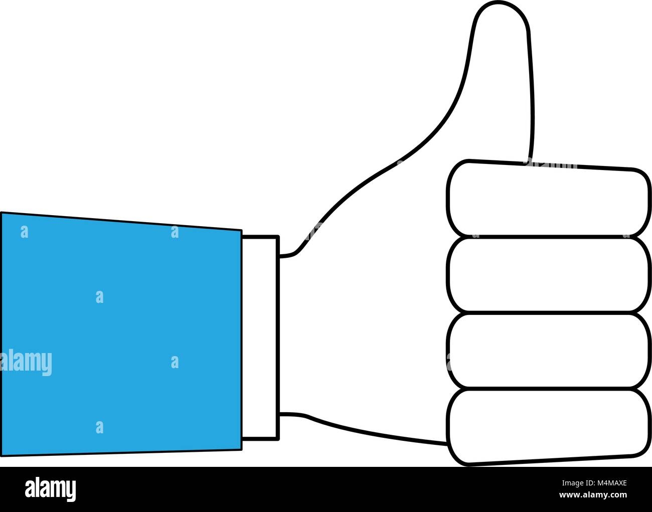 Hand with thumb up symbol Stock Vector Image & Art - Alamy