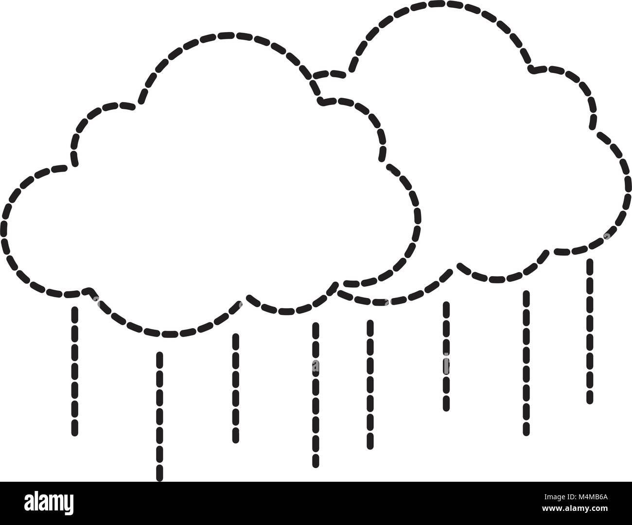 dotted shape nature cloud raining weather in the sky Stock Vector Image ...