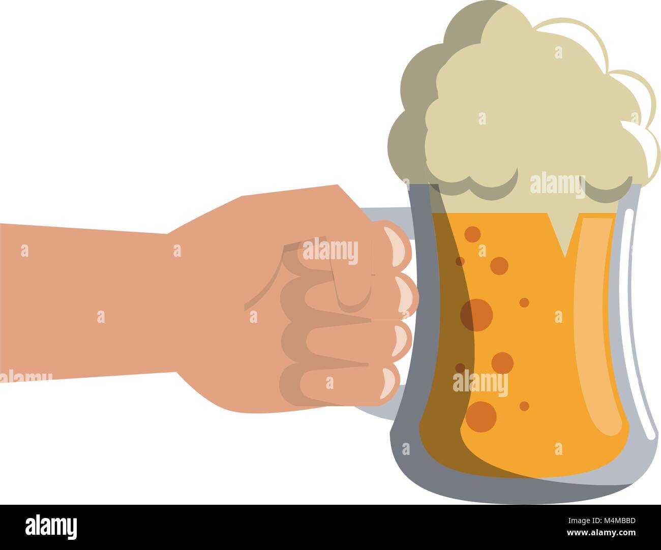 Hand with beer Stock Vector Image & Art - Alamy
