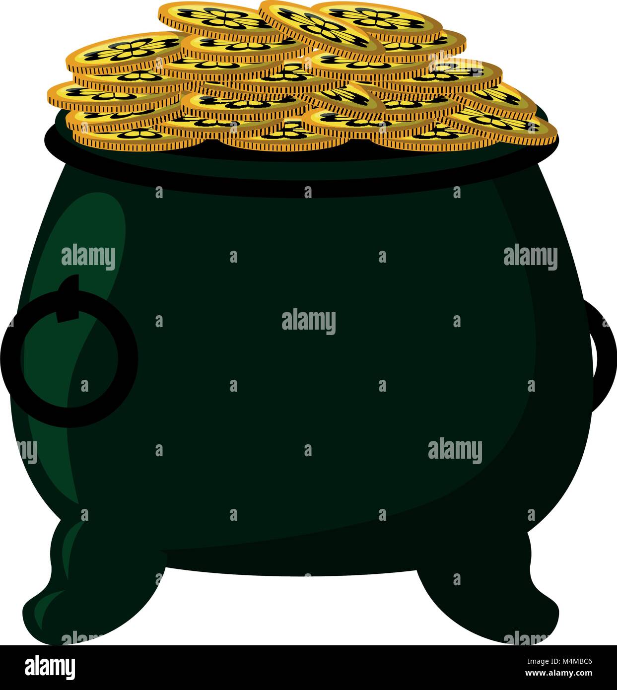 Pot with coins Stock Vector Image & Art - Alamy