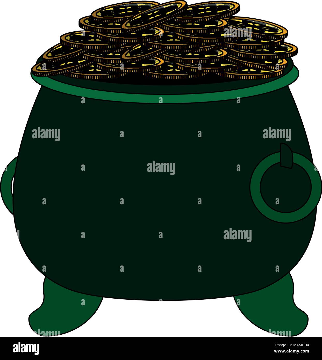 Pot with coins Stock Vector Image & Art - Alamy