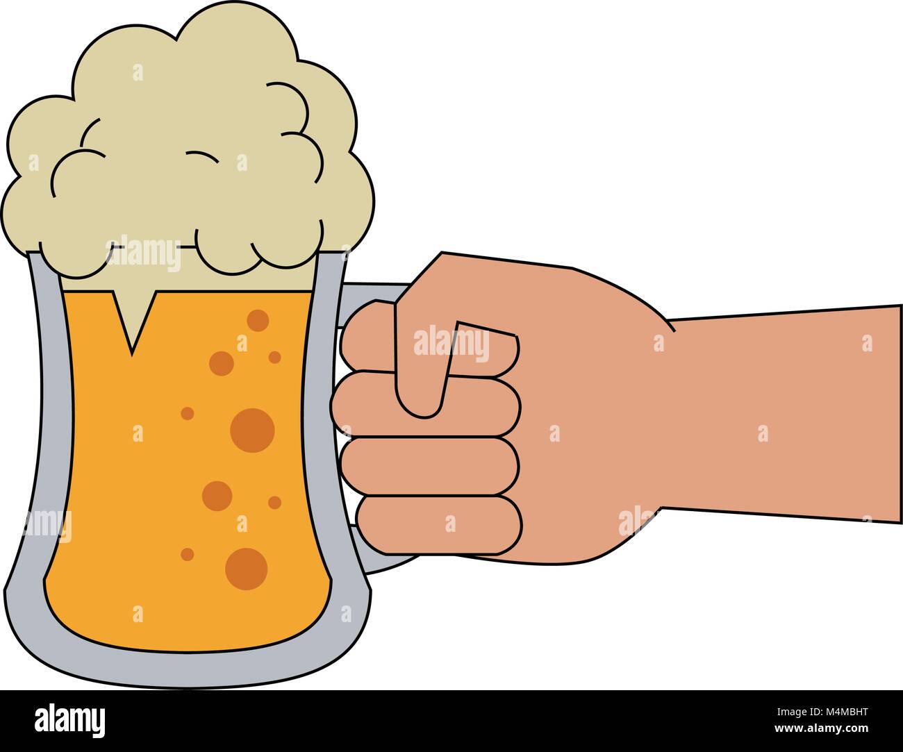 Hand with beer Stock Vector Image & Art - Alamy