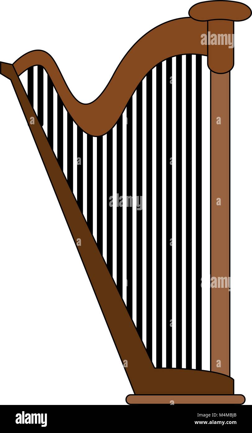 Harp musical instrument Stock Vector Image & Art - Alamy