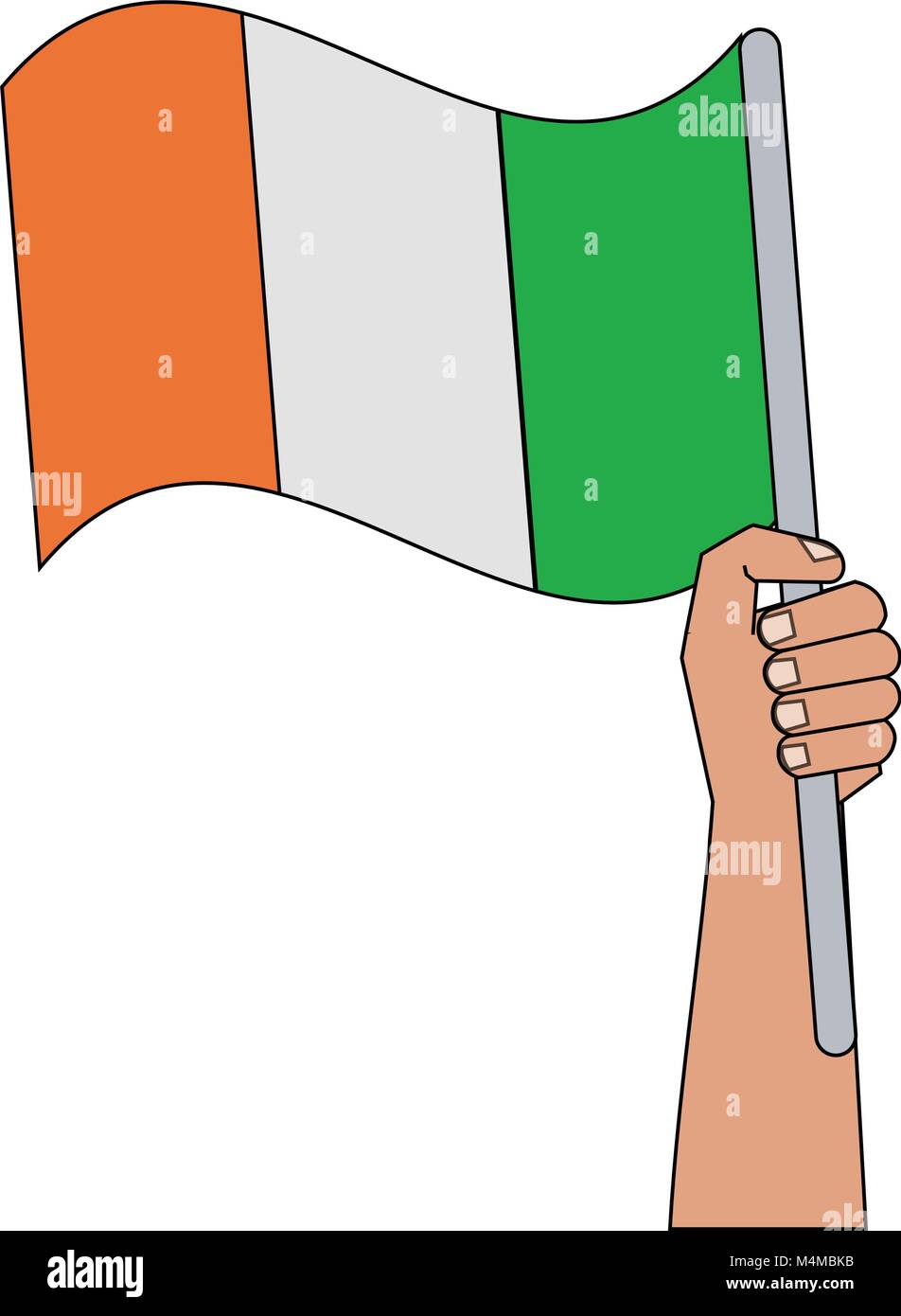 Hand with ireland flag Stock Vector Image & Art - Alamy