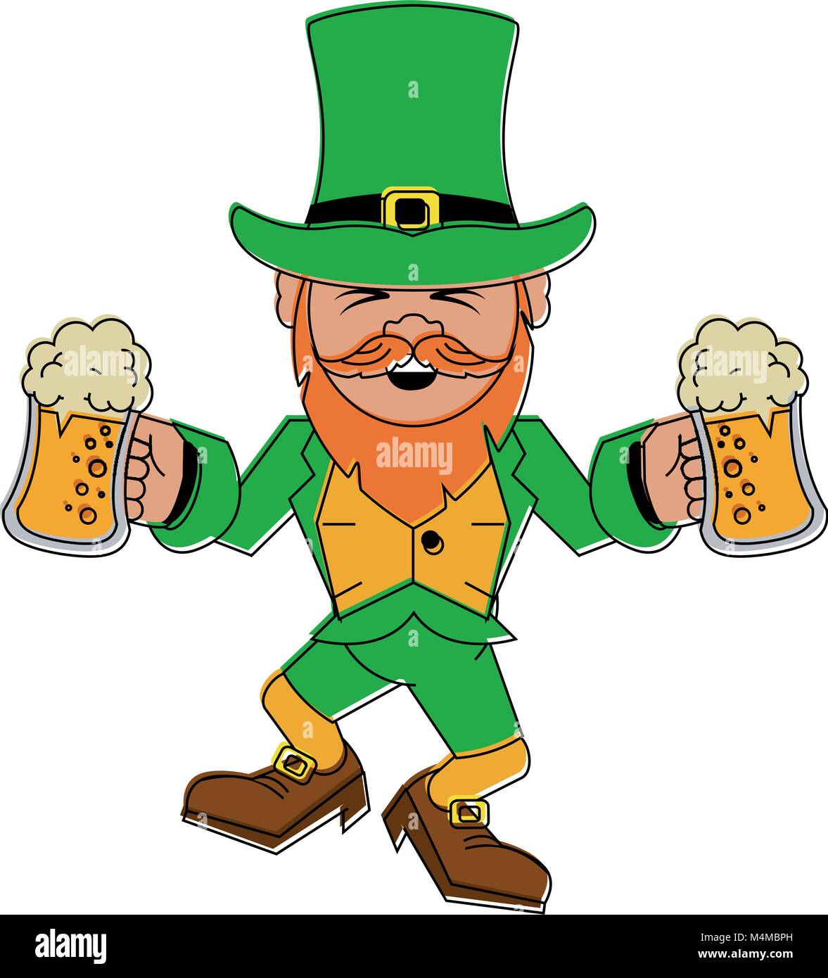 Elf with beers cups cartoon Stock Vector Image & Art - Alamy