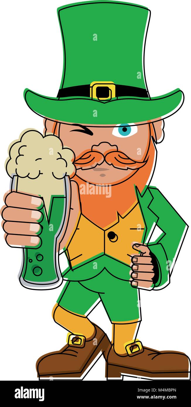 Elf with beer cup cartoon Stock Vector Image & Art - Alamy