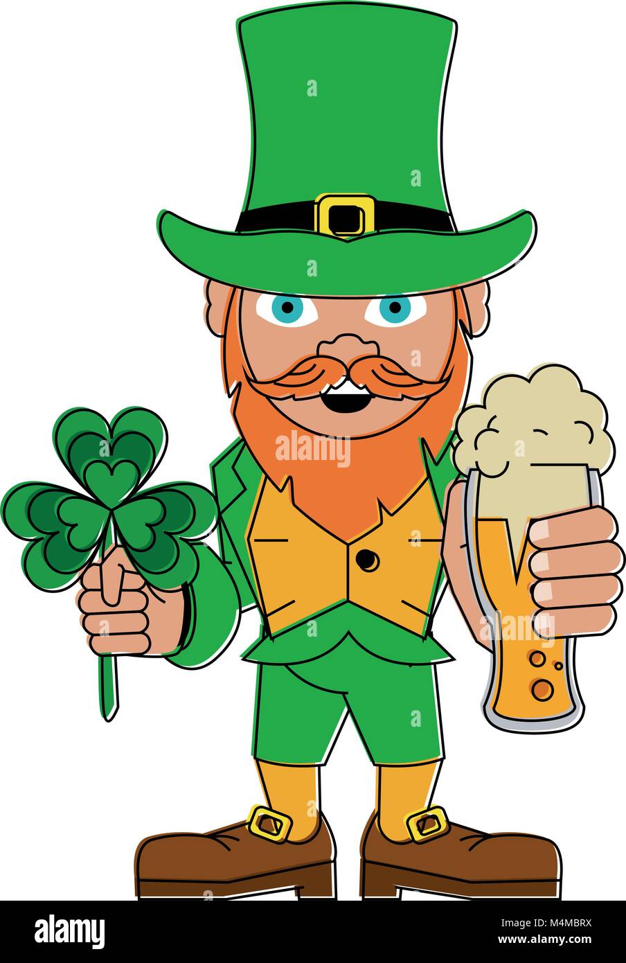 Elf with beer cup cartoon Stock Vector Image & Art - Alamy