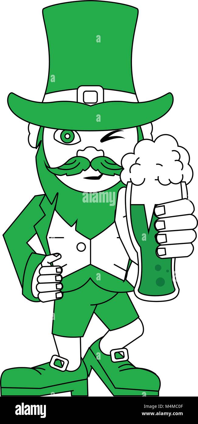 Elf with beer cup cartoon Stock Vector Image & Art - Alamy