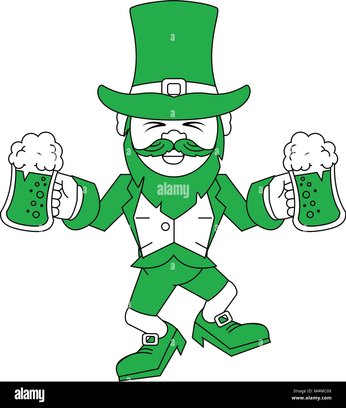 Elf with beer cups cartoon Stock Vector Image & Art - Alamy