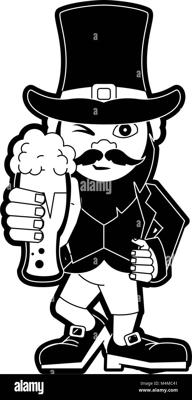 Elf with beer cup cartoon Stock Vector Image & Art - Alamy