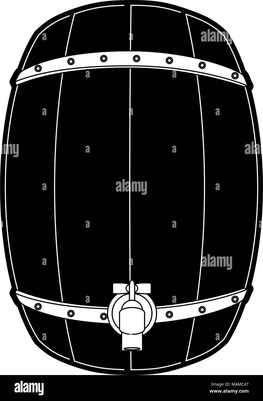 Wooden barrel beer vector Black and White Stock Photos & Images - Alamy