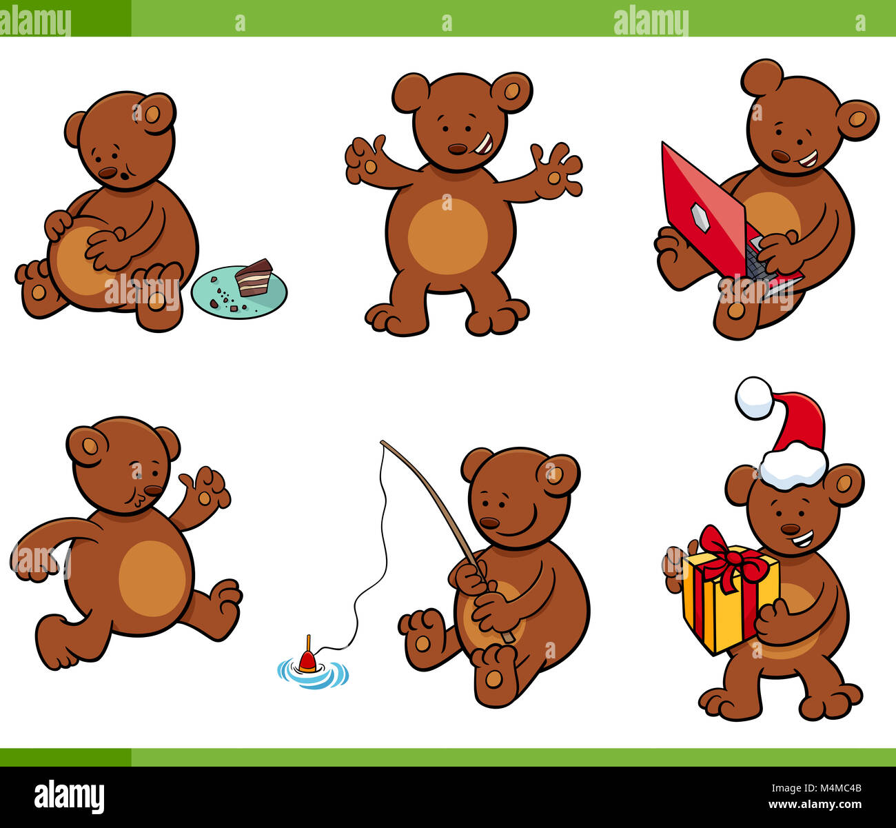 cartoon bear animal characters set Stock Photo - Alamy