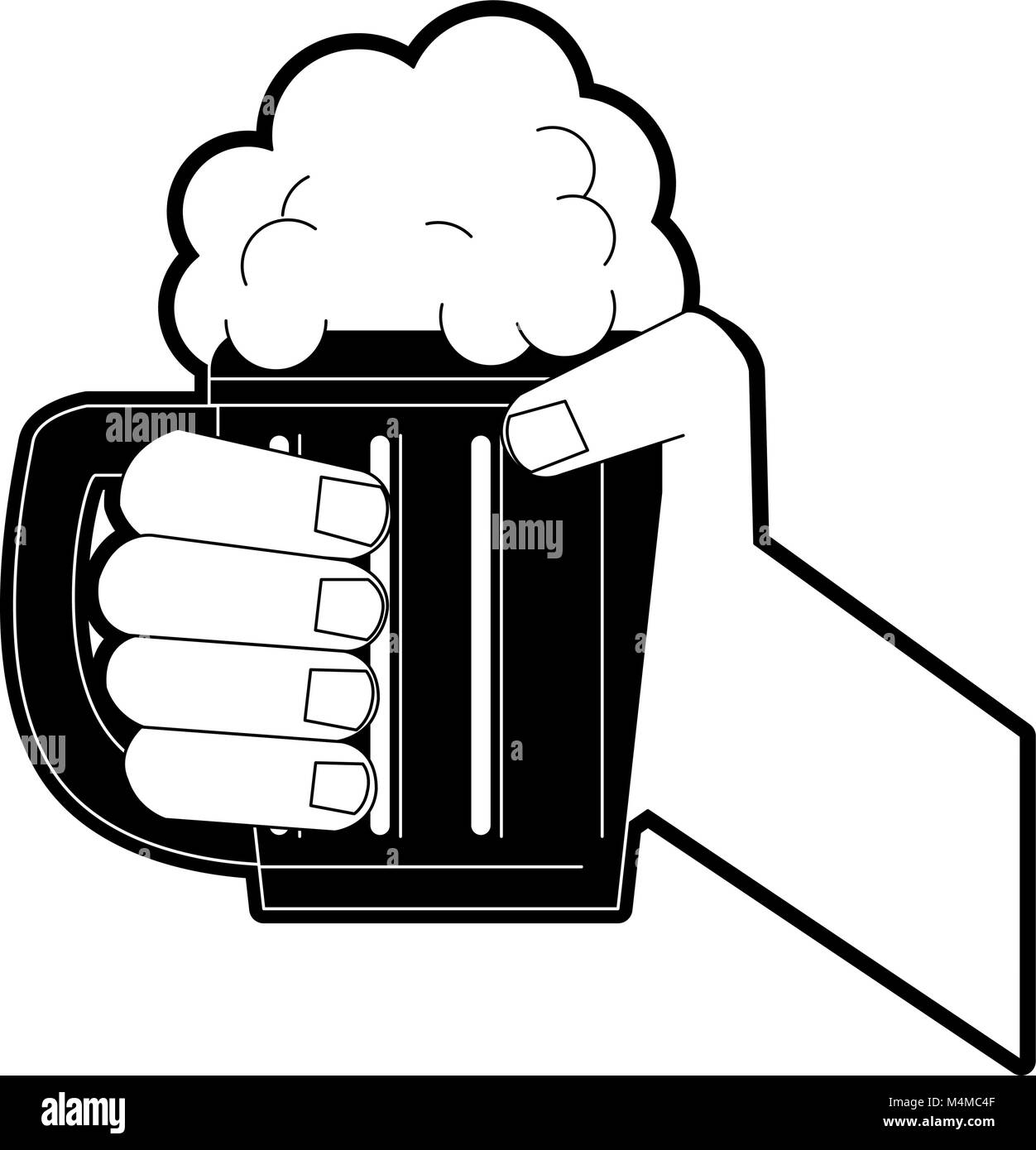 Hand with beer Stock Vector Image & Art - Alamy