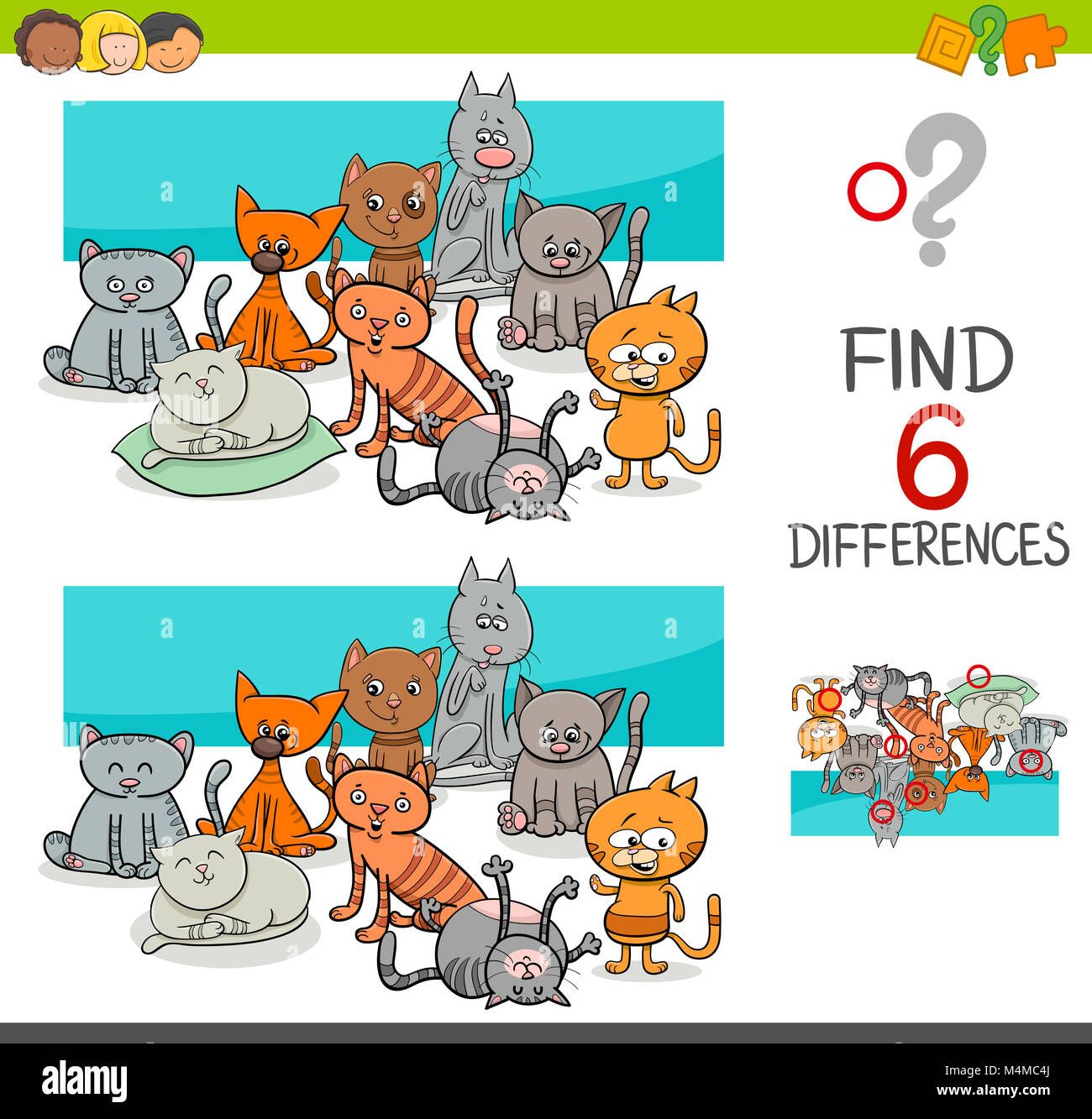 Cartoon Illustration Spot Differences Educational Stock Photos ...