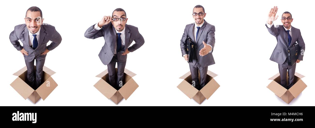 Delivery moving concept man Cut Out Stock Images & Pictures - Alamy