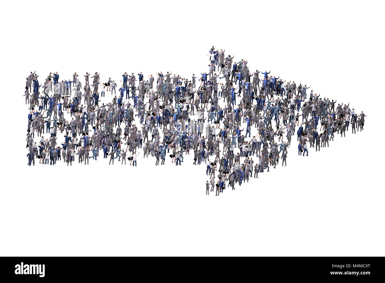 Arrow made of various business people Stock Photo - Alamy