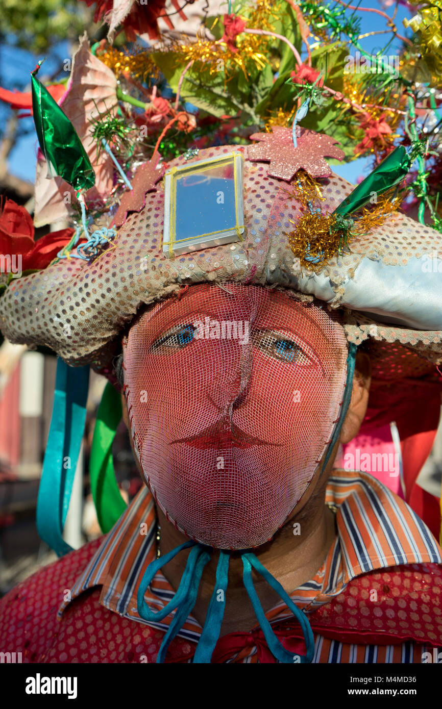 Masked reveller at carnival parade in Granada,Nicaragua Stock Photo - Alamy