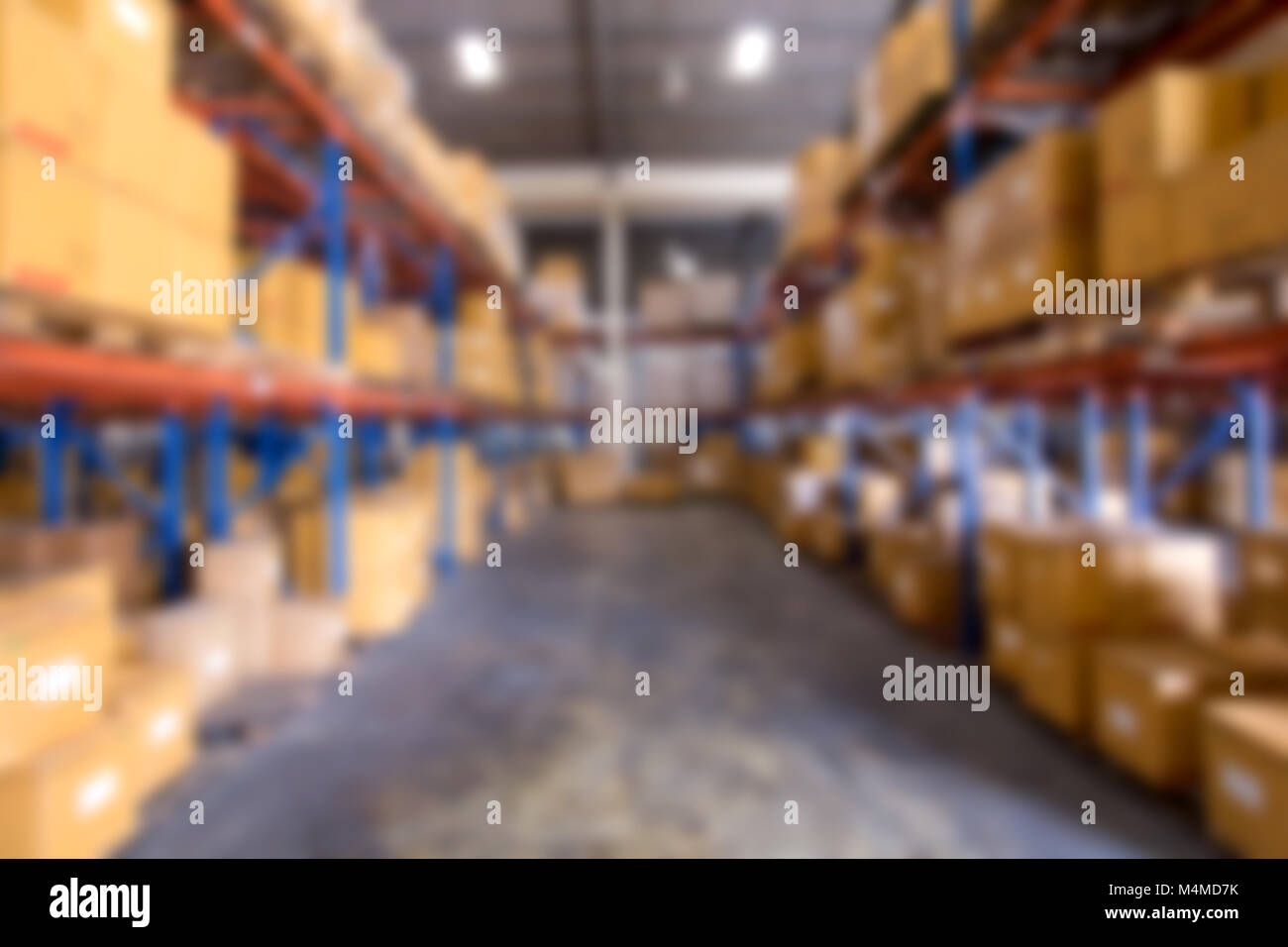 Blur image of warehouse Stock Photo - Alamy