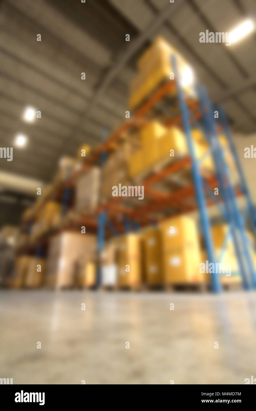 Blur image of warehouse Stock Photo - Alamy