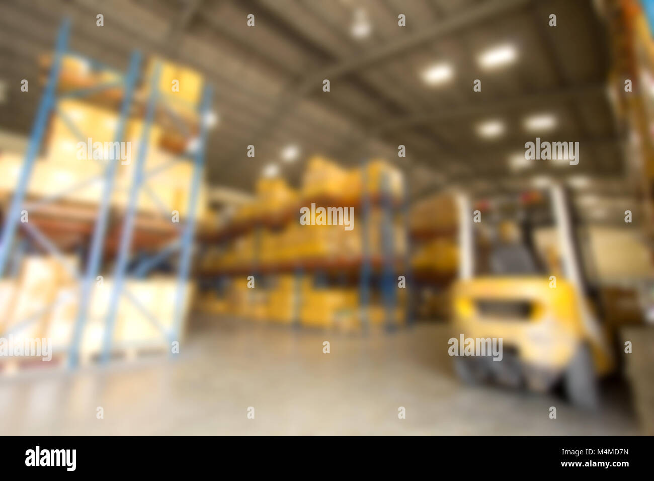 Blur image of warehouse Stock Photo - Alamy