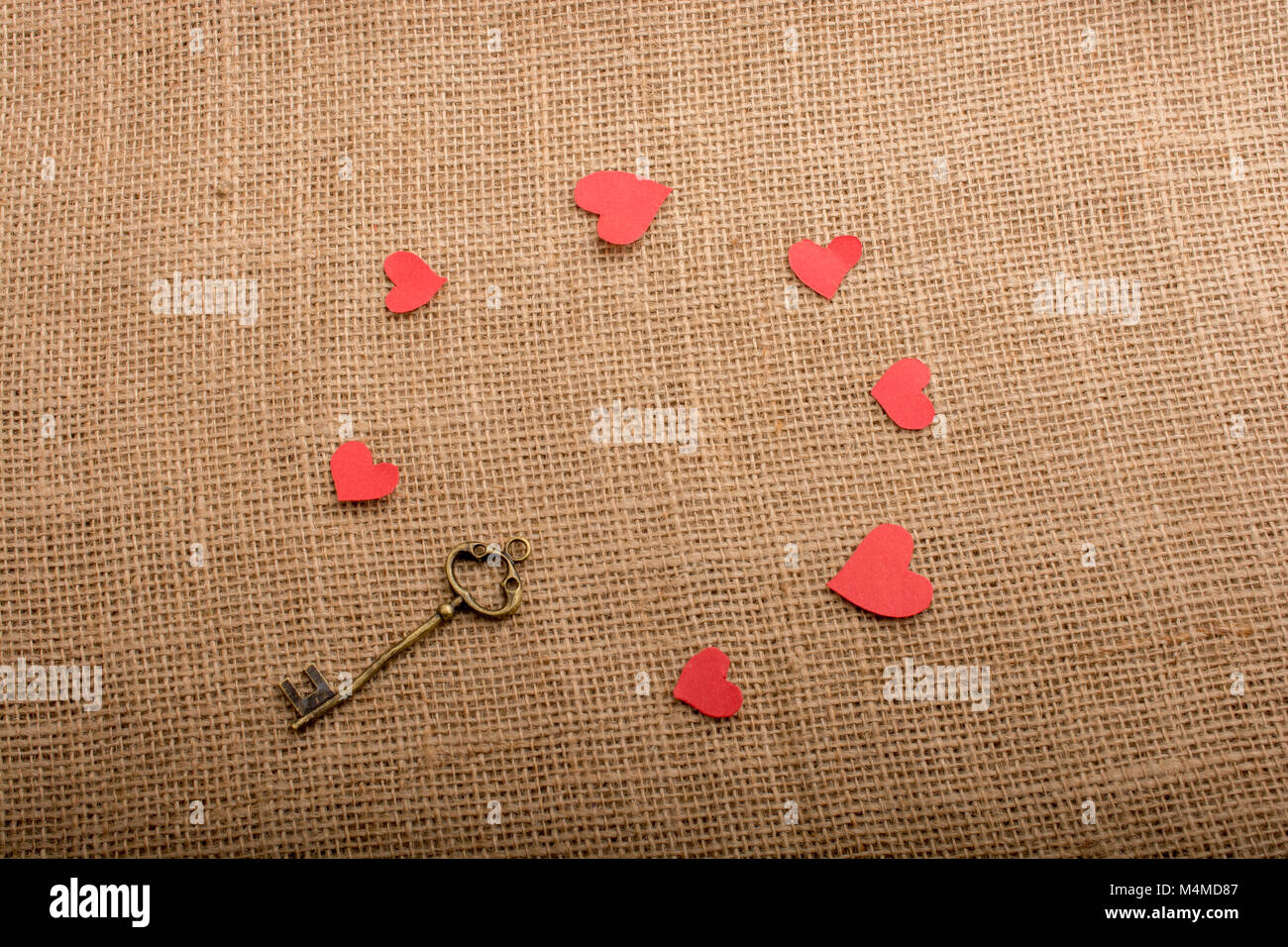 Retro Key and heart shape icons as Love concept Stock Photo - Alamy