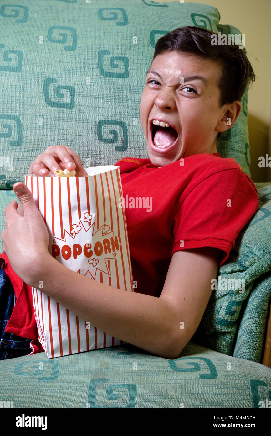 Teenage boy scared hi-res stock photography and images - Alamy