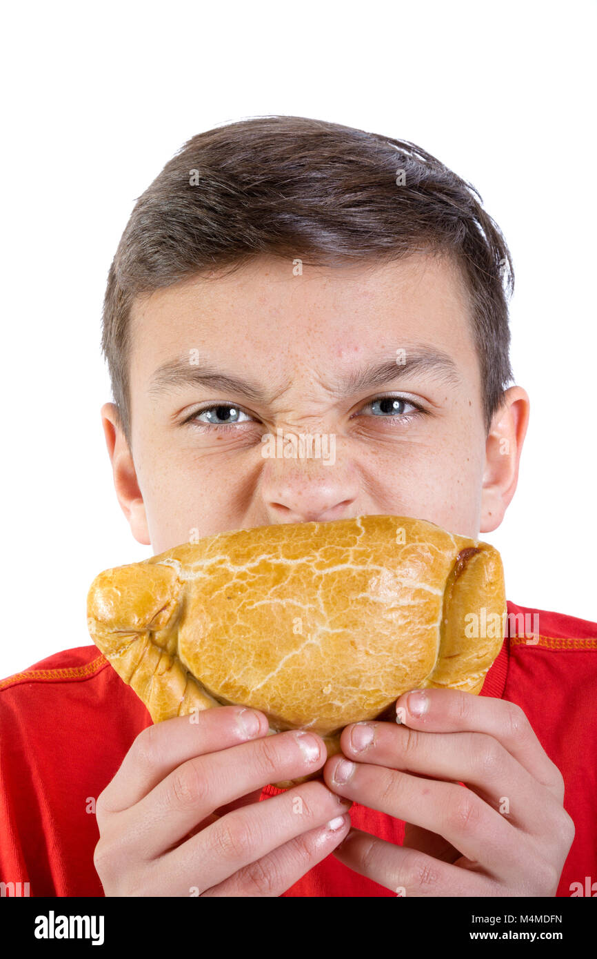 Man eating pasty hi-res stock photography and images - Alamy