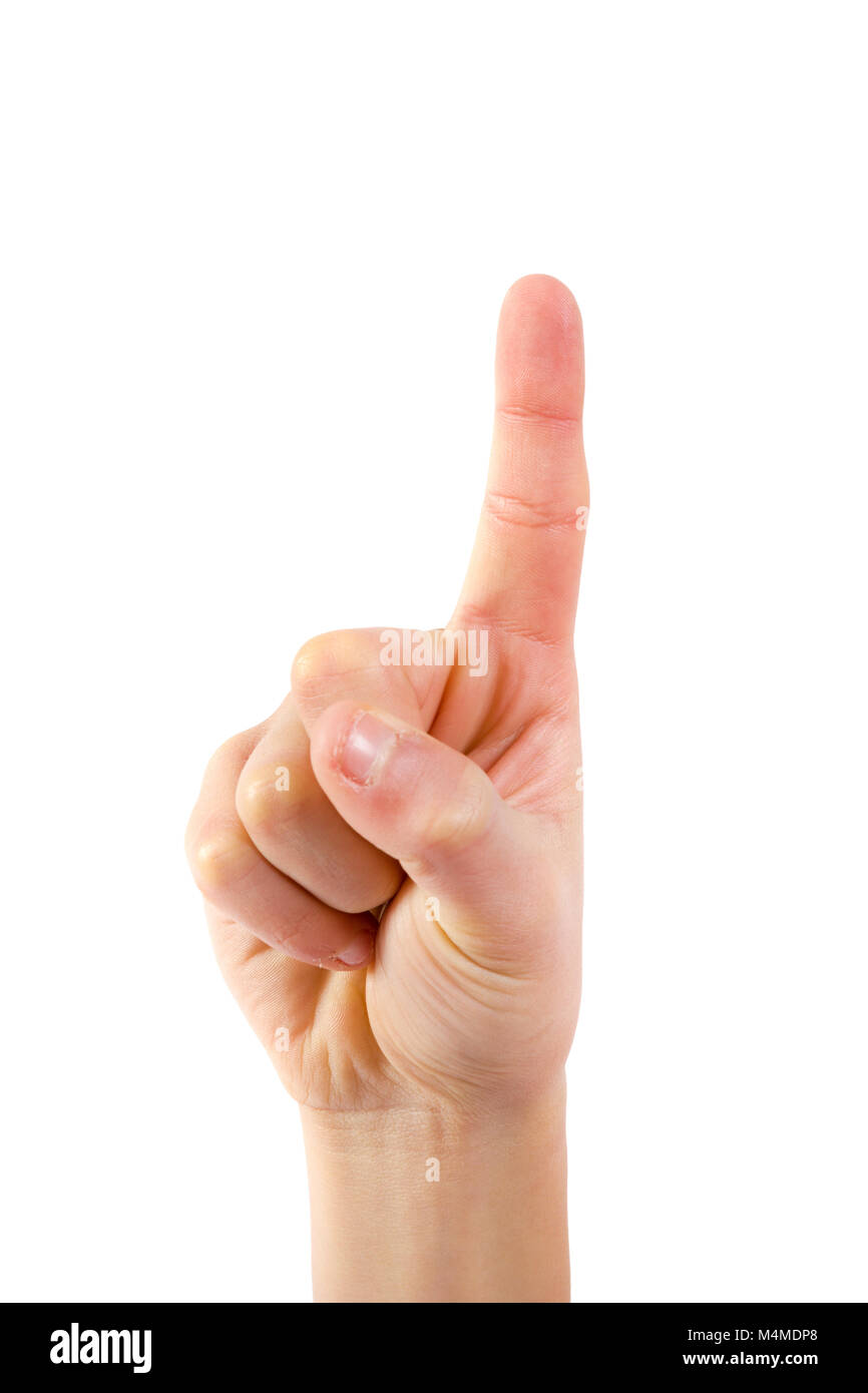 Young caucasian teenage boy's right hand, palm facing camera showing ...