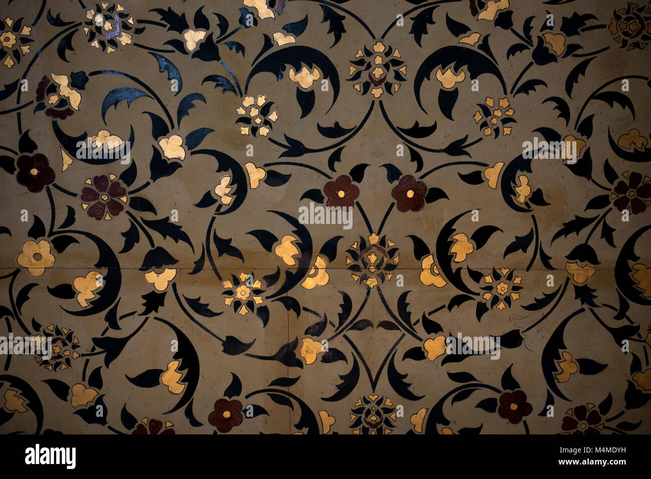 Floral art pattern example of the Ottoman Islamic art Stock Photo - Alamy