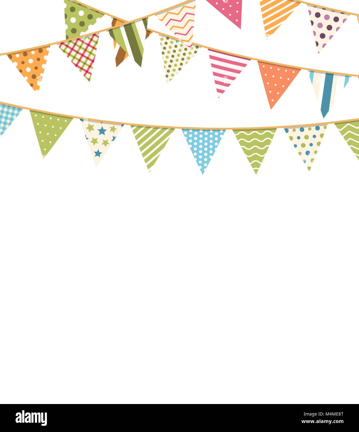 Background with colorful bunting flags, vector eps10 illustration Stock ...