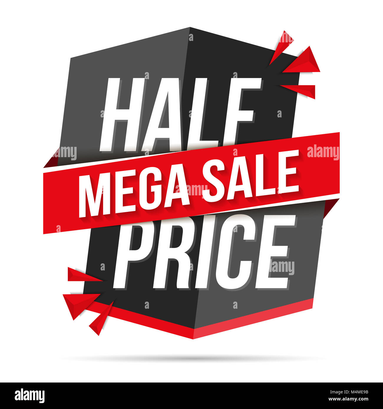 Vector half price promotion label hi-res stock photography and images ...