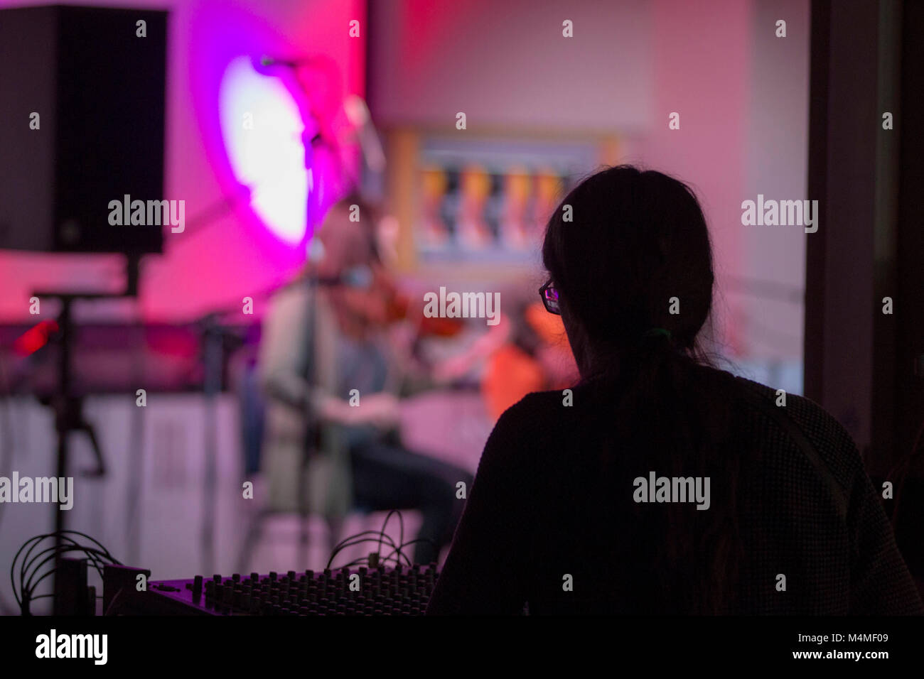 Mixing desk at concert hi-res stock photography and images - Alamy