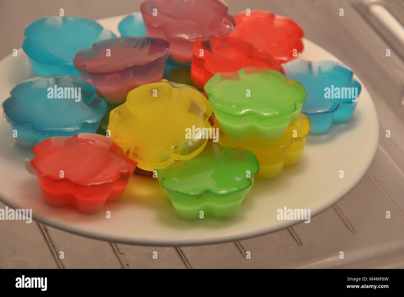 fruit jelly in refrigerator Stock Photo - Alamy